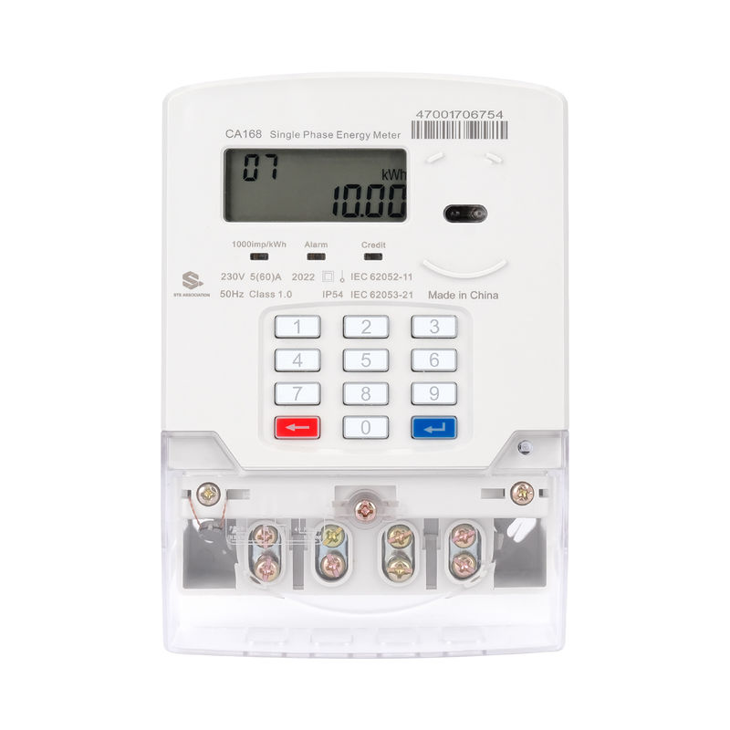 CA168-L01 Multi Tariff STS Smart Prepaid Electricity Meter Smart Energy Meter With Keypad RF ...