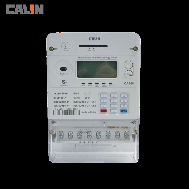 Card Type Prepay Electric Meters / Encryption Load Switch 3 Phase Power ...