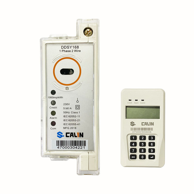 IP54 Single Phase Electric Meter 35mm Din Rail Keypad Prepaid Meter