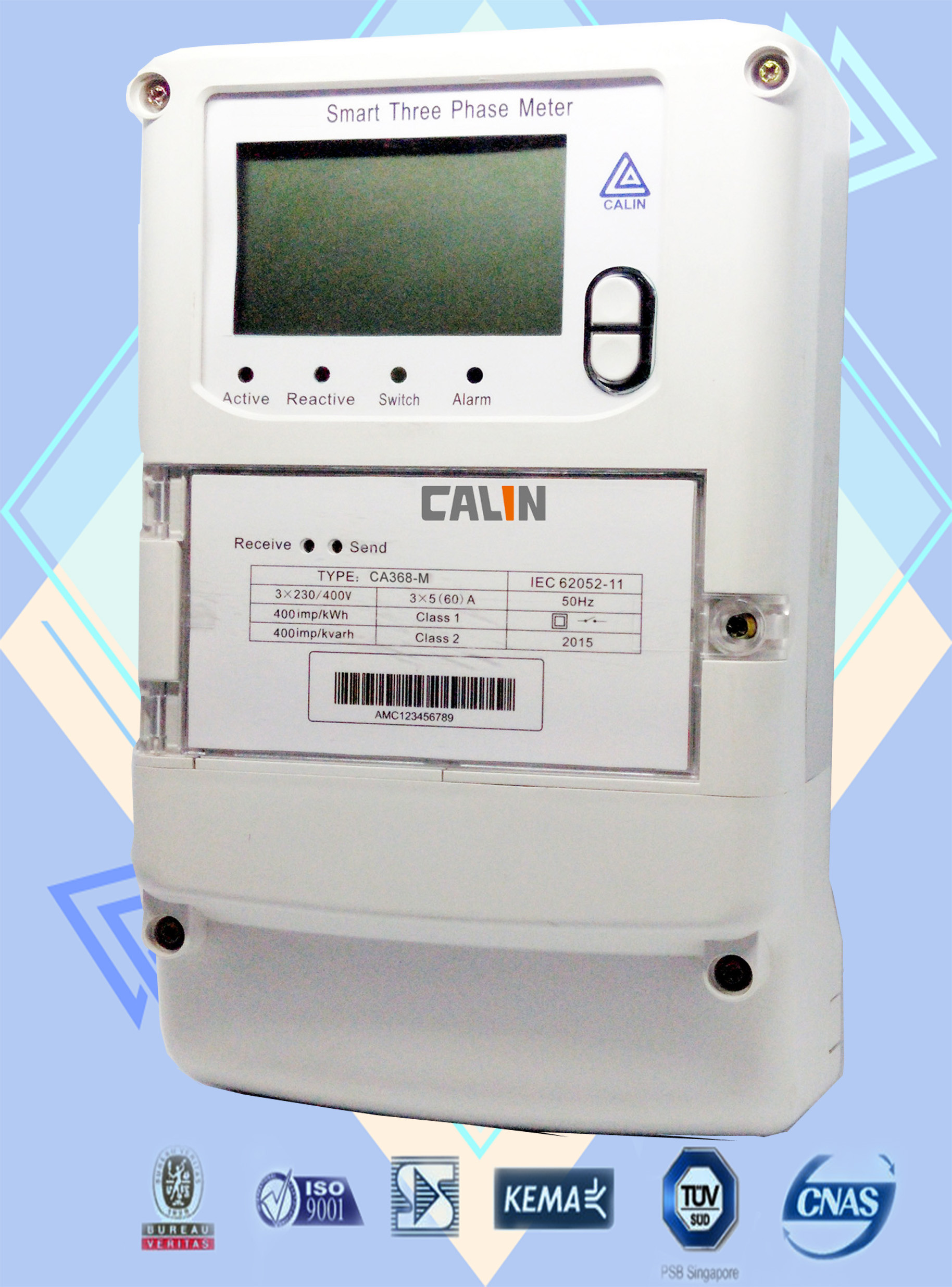 4 Channel Commercial Electric Meter , Three Wire / Four Wire 3 Phase ...