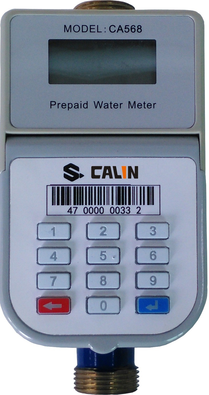 Standalone Keypad Prepaid Water Meters , Water Proof Electronic Water Meter