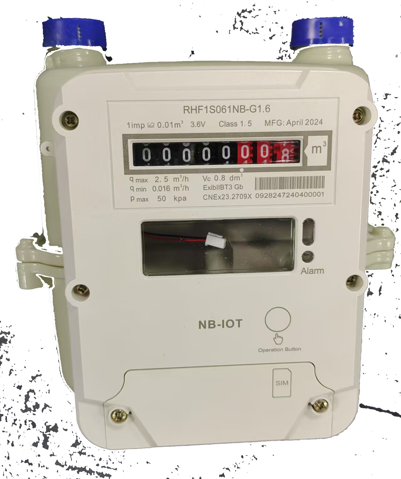 Calin STS Prepaid Gas Meter Smart Gas Meter LoRaWAN Cloud White Steel ...