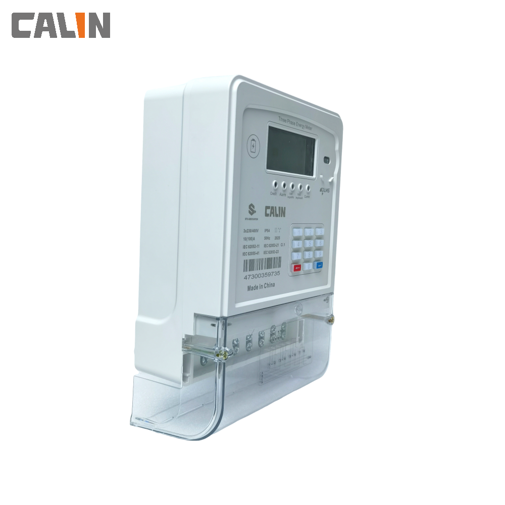 LCD Display STS Prepaid 3 Phase Electric Meter With Automatic Meter ...