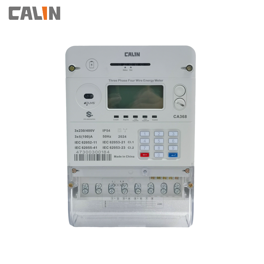 Card Type Prepay Electric Meters / Encryption Load Switch 3 Phase Power ...