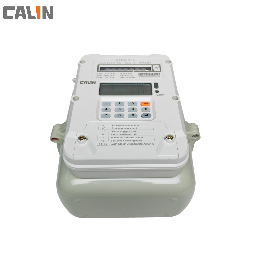 Compliant Contactless Prepaid Gas Meter With Lcd Display , Lightweight